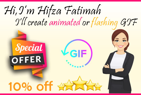 Create animated or flashing gif card for social media or web by Hifza ...