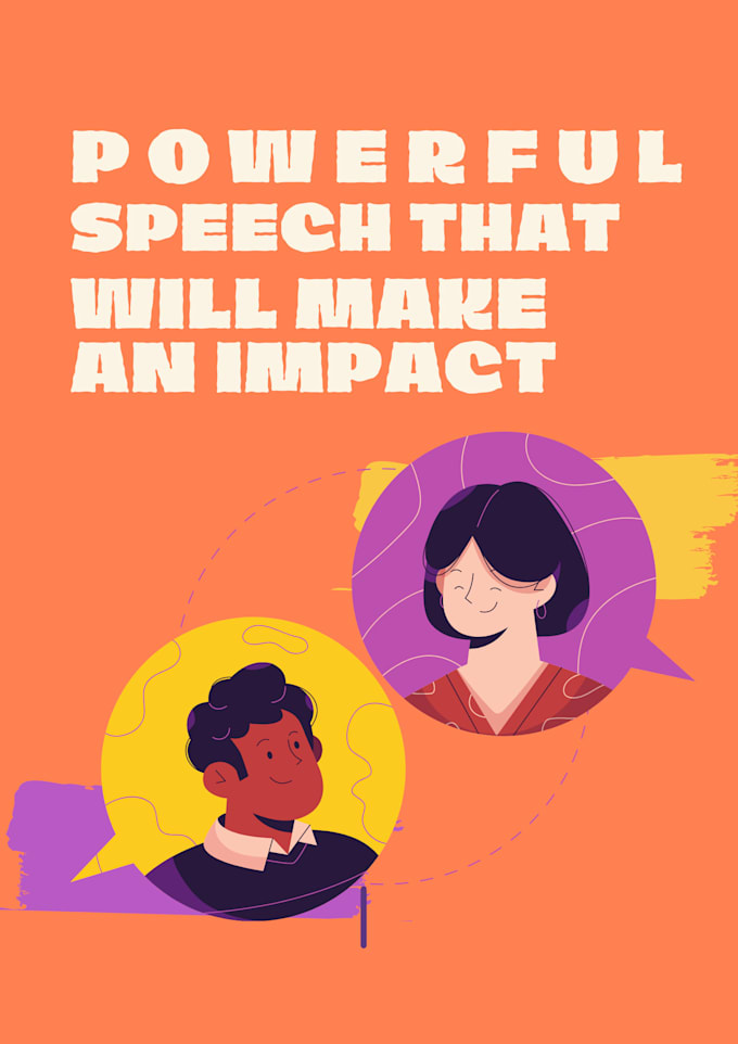 Write an impactful and powerful speech by Ellebartolome | Fiverr