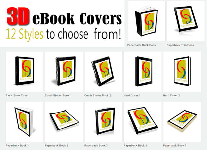 Convert your 2d cover into 3d ebook cover by Specialeventbiz | Fiverr