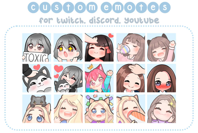 Create Custom Twitch Emotes Or Sub Badges By Marshmaiiows Fiverr