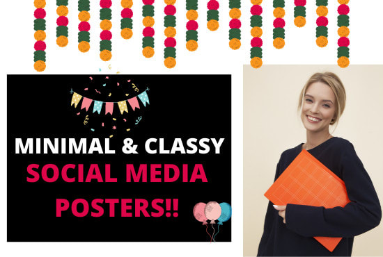 Design minimal and classy social media posters by Bhavnasarma | Fiverr