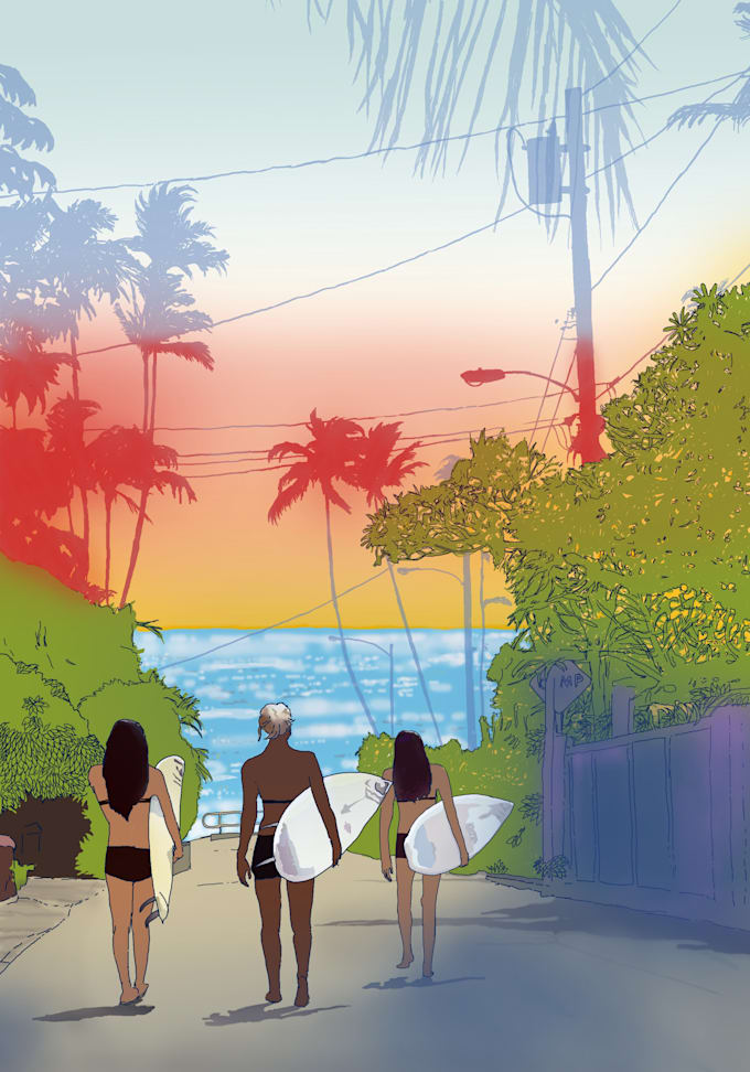 Draw travel, outdoor and adventure illustration and poster by Daigo ...