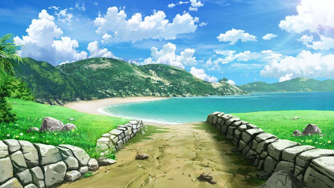 Draw visual novel , fantasy and game background by Wyne219 | Fiverr