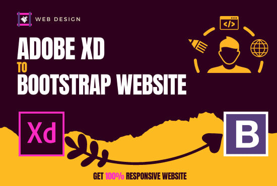 Convert adobe xd to responsive static website design in bootstrap by ...