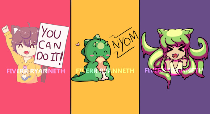 Draw you cute and simple figures by Ryanneth | Fiverr