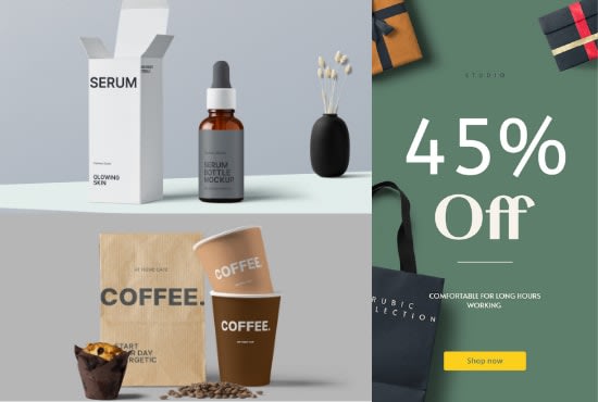 Design 3d product and service mockup by Creaturespie | Fiverr