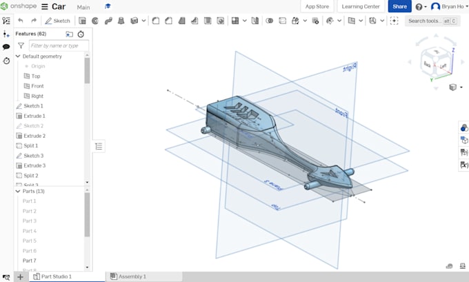 Create a 3d model with onshape by Onshape_pro | Fiverr