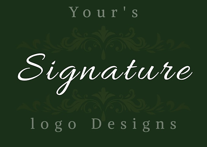 Do world class signature logo for your business by Harindersingh73 | Fiverr