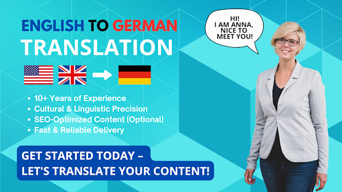 Translate english to german and vice versa with accuracy by ...