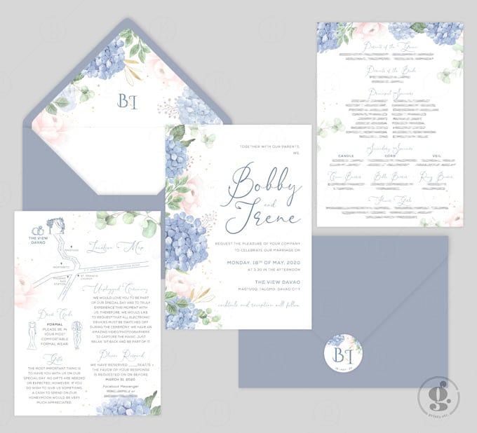 Create classy and personalized invitation layout by Dabeedee | Fiverr