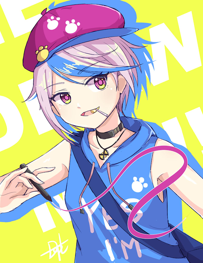 Draw your favorite character in solid anime drawing by Adopot | Fiverr