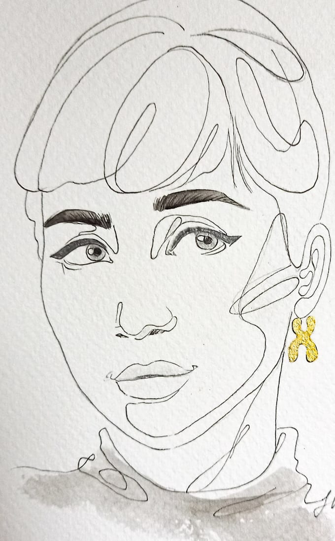 Help you draw line art portraits by Phantrc | Fiverr
