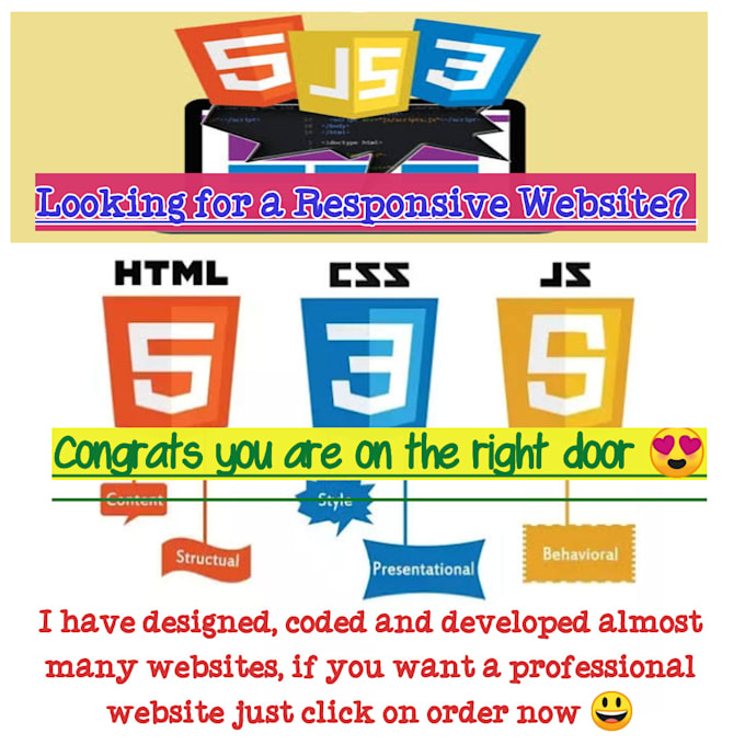 Create a full pro html css js website by Webdevbuddy | Fiverr