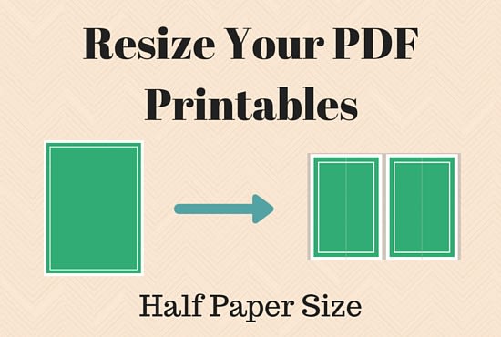 Resize your pdf to fit a half letter size planner by Mystand | Fiverr