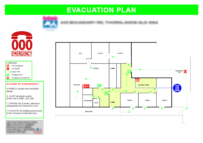Create fire emergency evacuation plans, diagrams, maps by Malekattigue ...