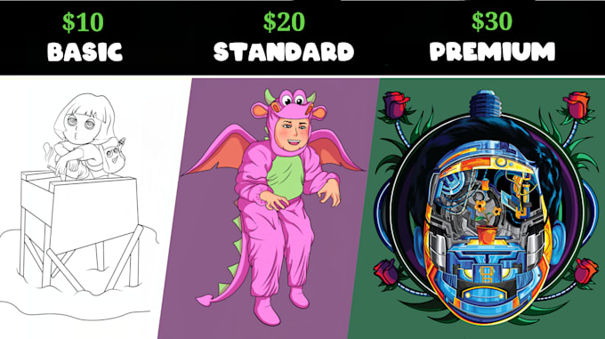 Make amazing custom cartoon character design by Gesangajis | Fiverr