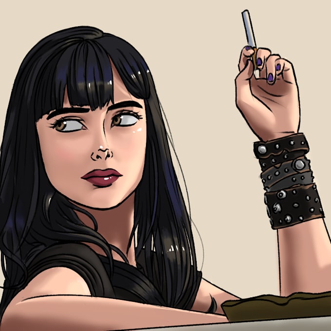 Draw a semi realistic portrait in comic style by Randommindlady | Fiverr
