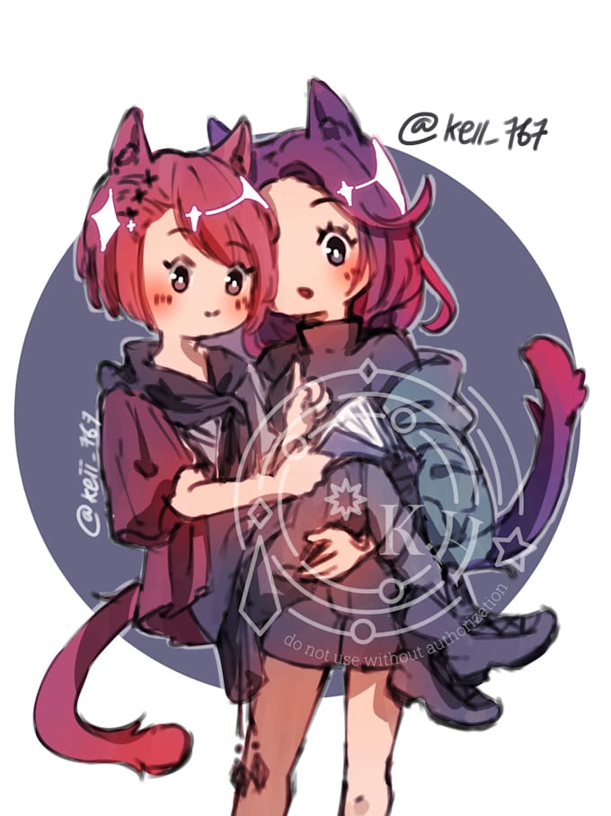 Draw your ffxiv character into a chibi by Official_kh767 | Fiverr