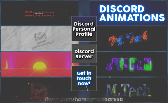 Do animated discord server logo, profile avatar pic, banner, and design ...