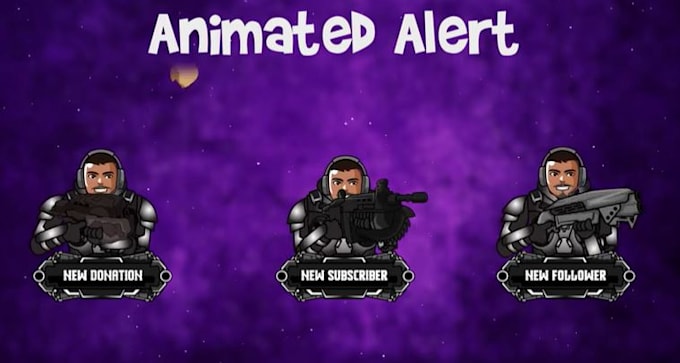 Design custom animated kick or twitch alerts for your gaming channel by ...