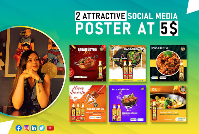Design attractive social media post, poster design by Ritusain | Fiverr