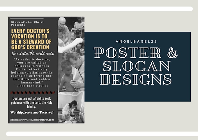 Do poster and slogan designs by Angelbagel25 | Fiverr