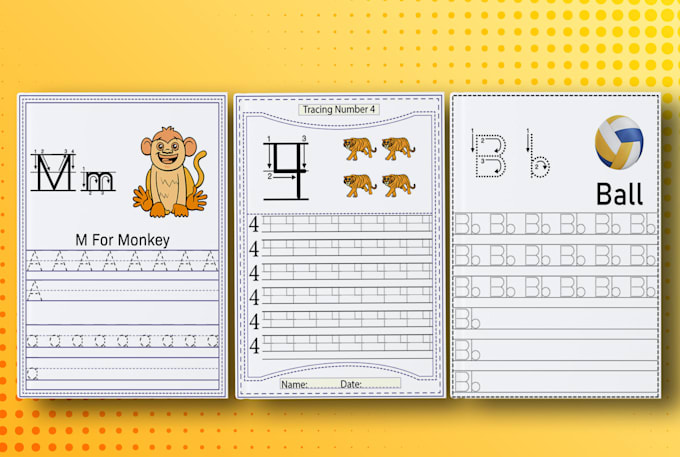 Create a custom tracing workbook for kids by Tariqui1998 | Fiverr