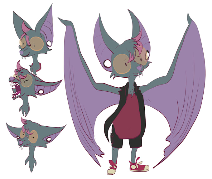 Draw your fursona reference sheet by Ambulatoryhoodi | Fiverr