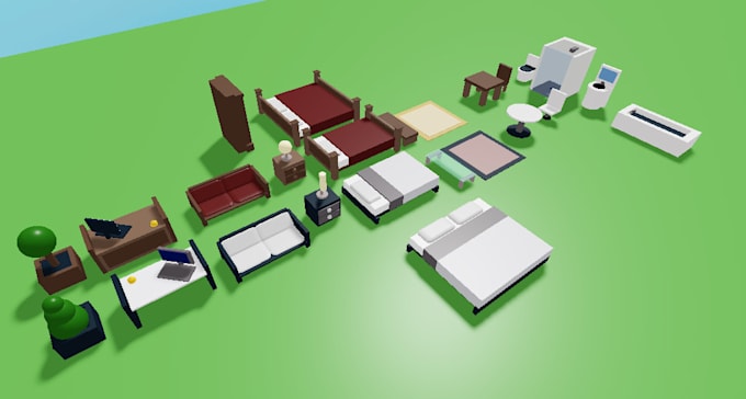 Create a full set of roblox furniture by Designerjip | Fiverr