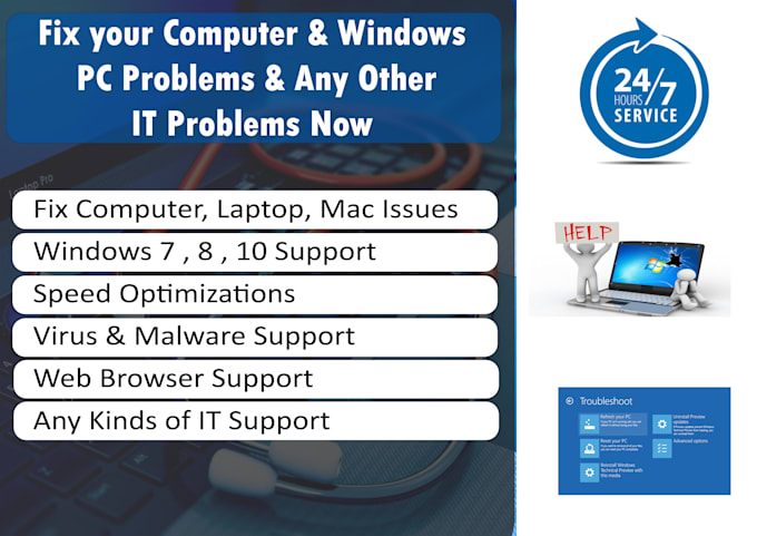 Fix your laptop, pc, windows 10, mac issues remotely by Nerdsl | Fiverr