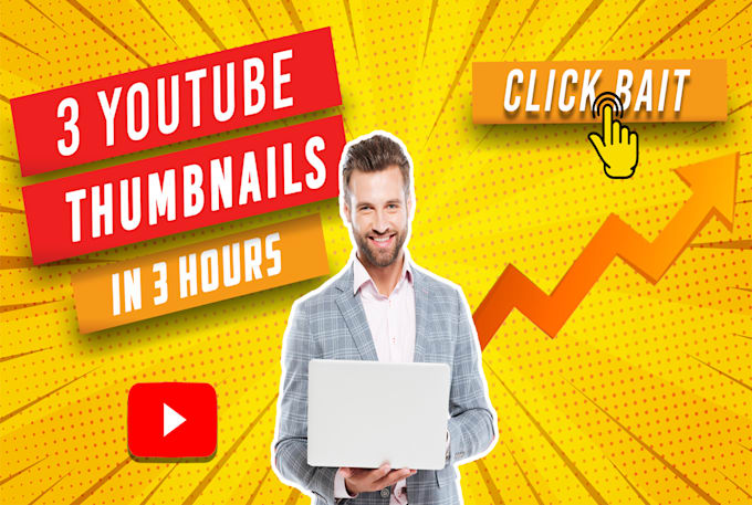 Design 3 attractive youtube thumbnails in 3 hours by Ravish100 | Fiverr