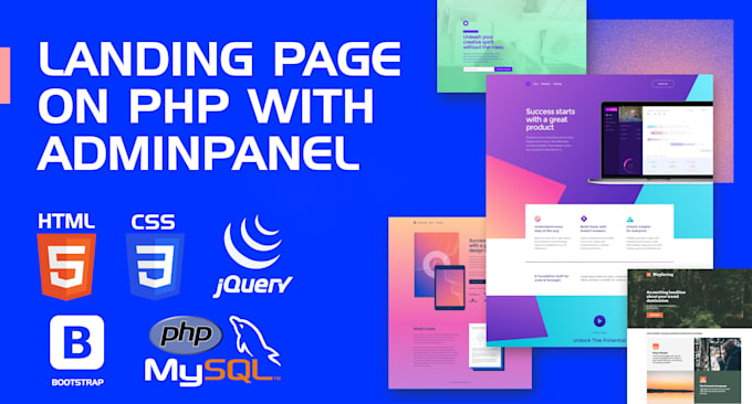 Build a landing page on php with awesome adminpanel by Katerina7101 | Fiverr