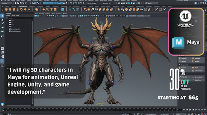 Rig 3d characters in maya for maya, unreal, unity and games by ...