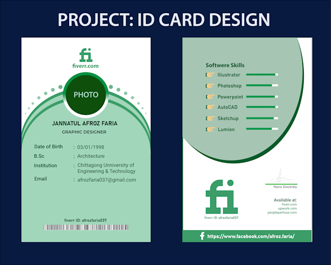 Design id card, business card, create any logo within hours by ...