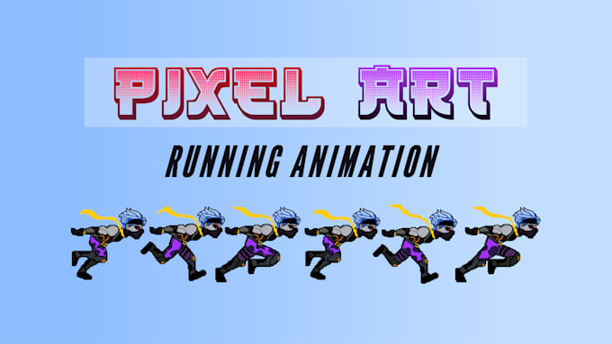 Make a anime pixel art running animation by Vinhilarion | Fiverr