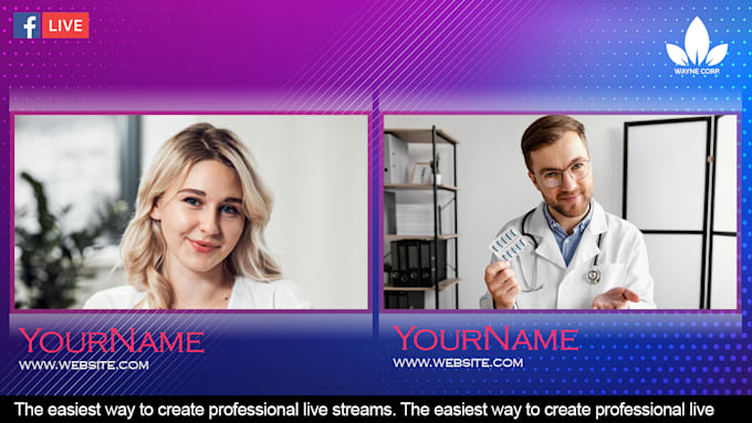 Design professional streamyard overlays for live stream by Poltech24 ...