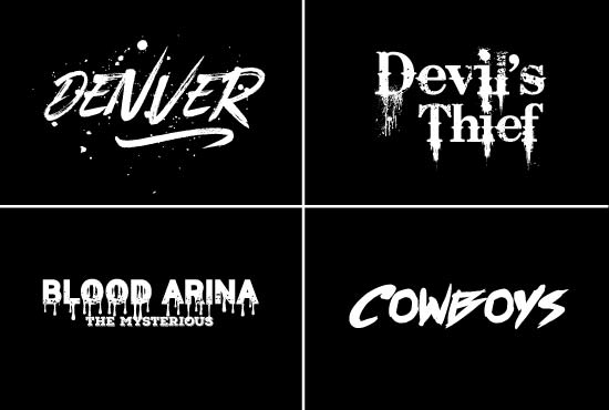 Design scary horror dark text logo design by Rk_logos | Fiverr