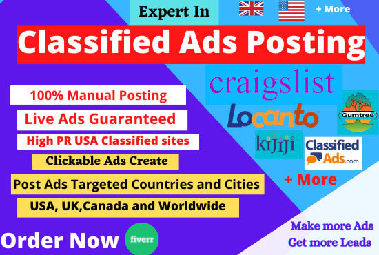 Do manually classified ads posting in high ranking usa sites by ...