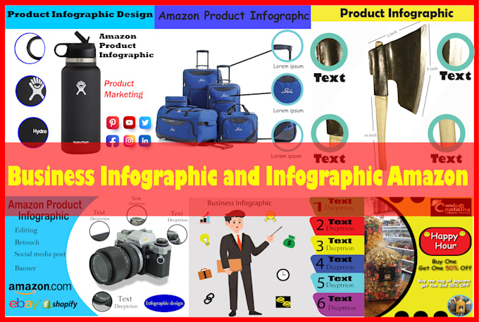 Design instagram business infographics and infographic amazon by Prographics912 | Fiverr