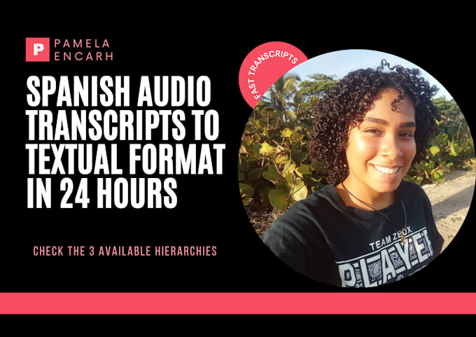 Spanish audio transcripts to textual format in 24 hours by Pamela ...