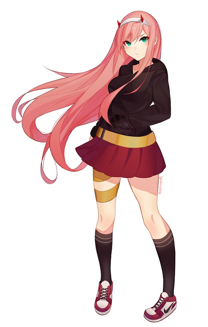 Draw portrait illustration in the anime style by Sadamu | Fiverr