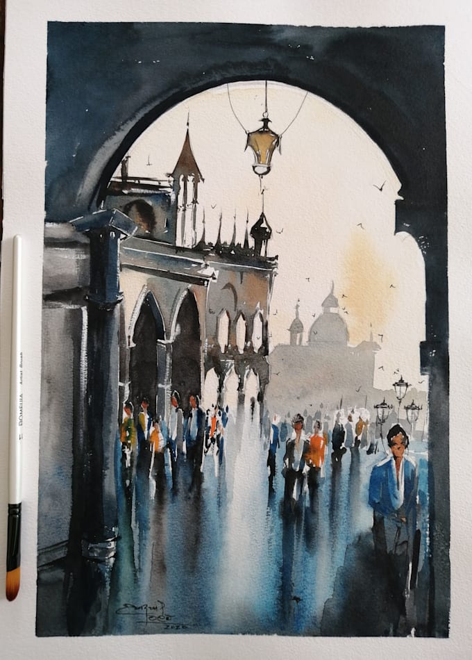 Create amazing hand painted or watercolor by Sasika12345 | Fiverr