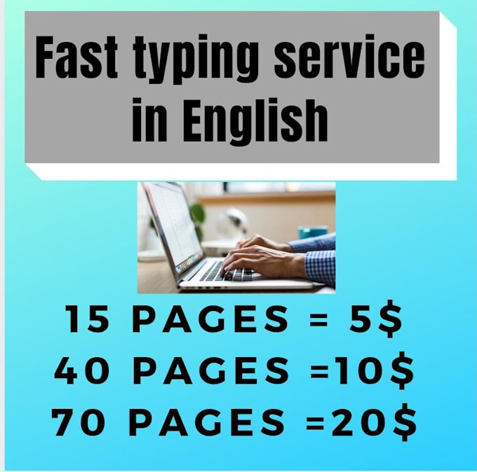 Professional typist, do fast and accurate typing for you by ...