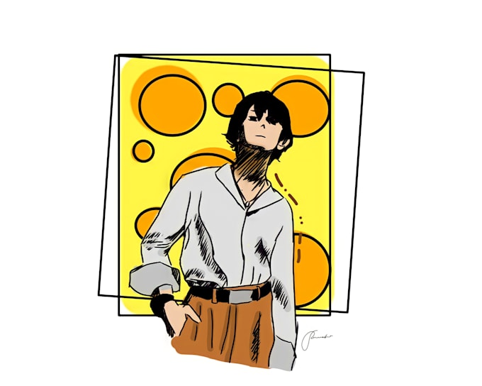 Draw a mangatoon character of yourself by Vlueee | Fiverr