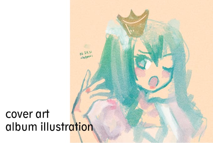 Draw illustration anime style for cover song by Chipencil | Fiverr