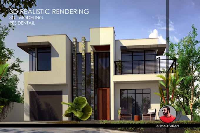 Create realistic architecture 3d rendering of your exterior by ...