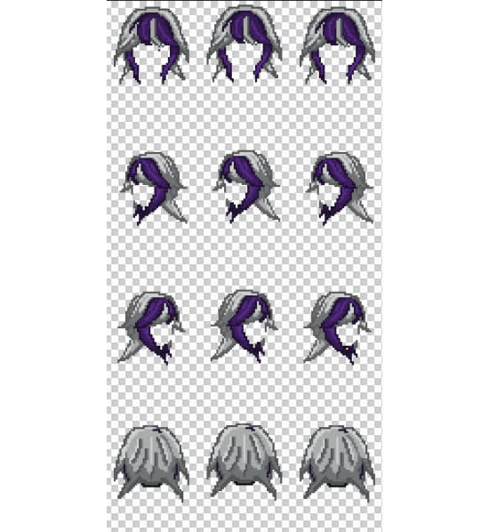 Create you hairstyles for your sprites by Peachxei | Fiverr