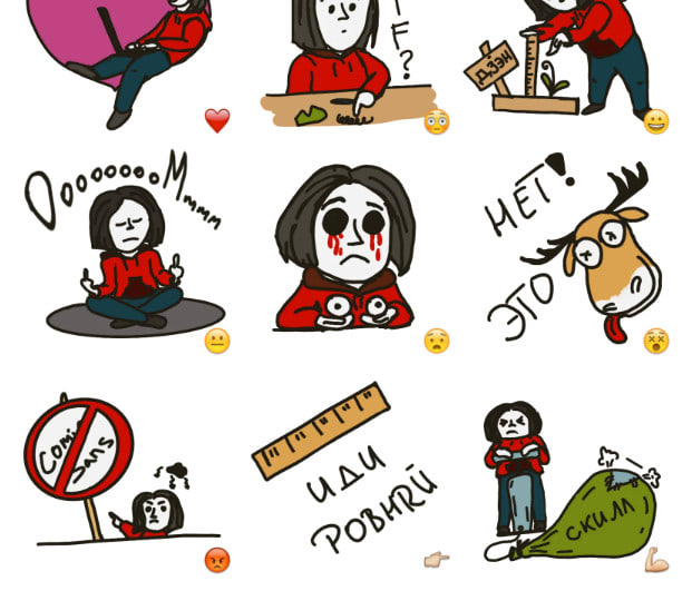 Some simple stickers for your telegram channel by Funnygirlru | Fiverr
