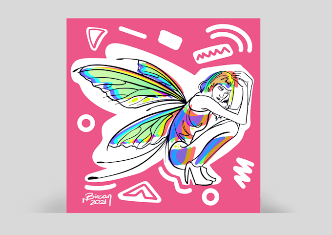 Make modern line art album cover by Artbircan | Fiverr