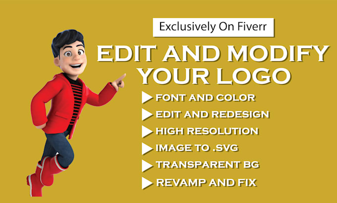 Redesign edit modify color change and vectorize your logo by ...